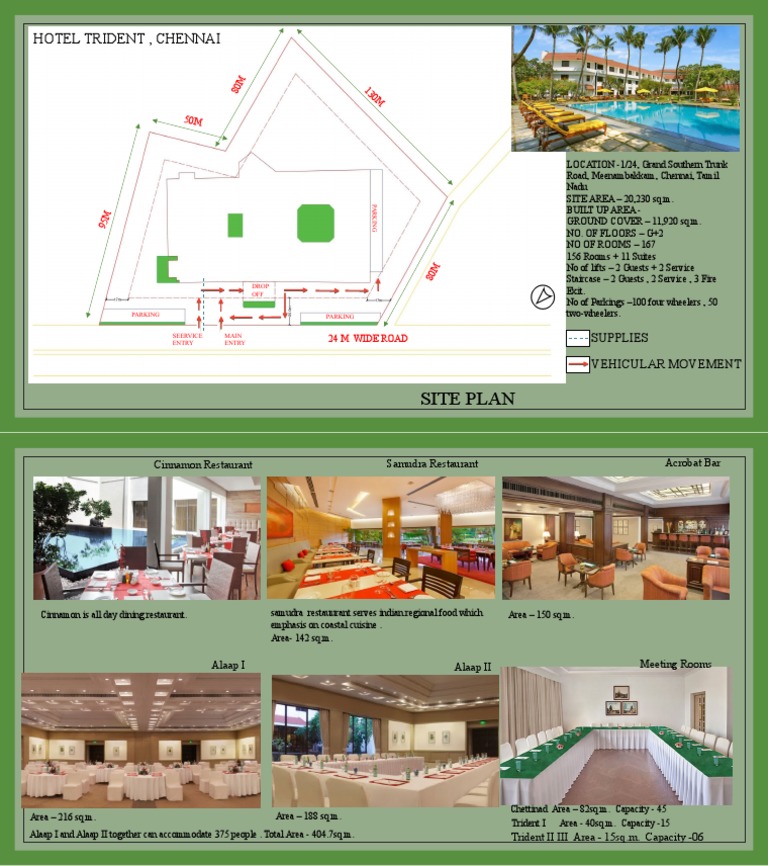 Site Plan: Hotel Trident, Chennai | PDF | Food And Drink | Buildings And Structures