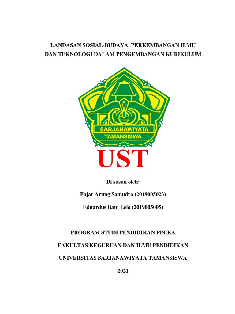 Landasan Sosbud Iptek Dalam Pengembangan Kurikulum | PDF