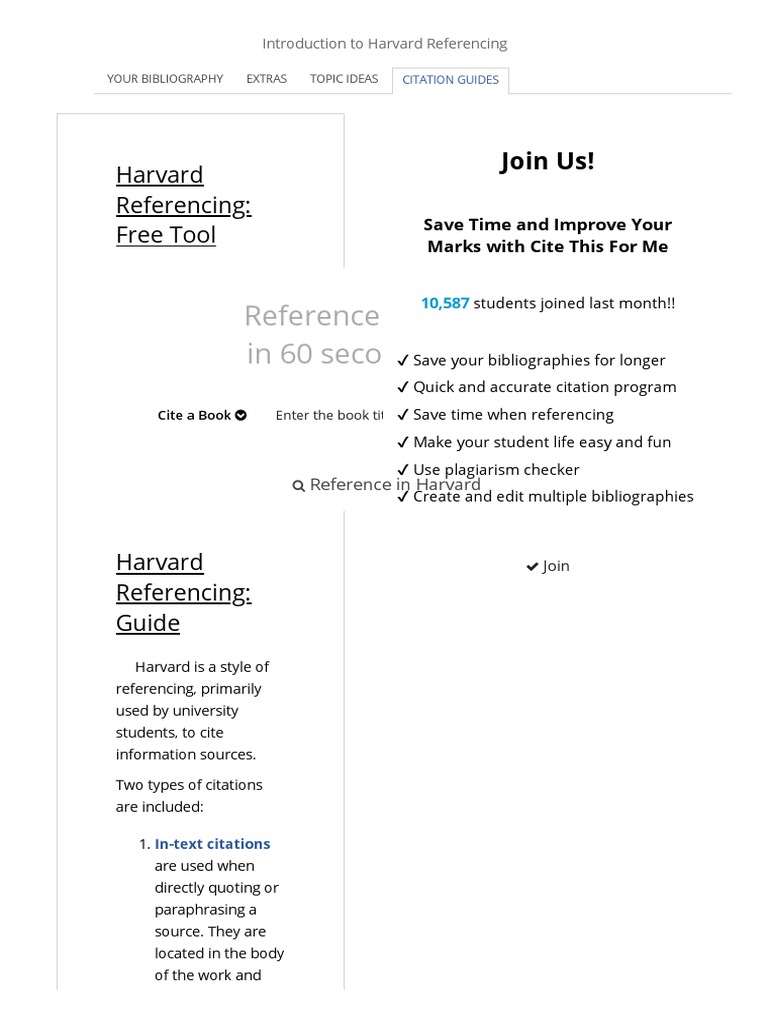 Ultimate Guide To Harvard Referencing - Cite This For Me | PDF ...