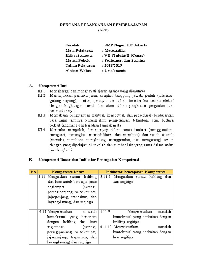 RPP (Contoh) | PDF