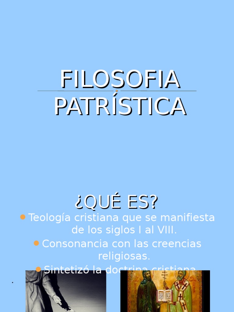 Filosofia Patristica | PDF | Padres de la iglesia | Mundo occidental