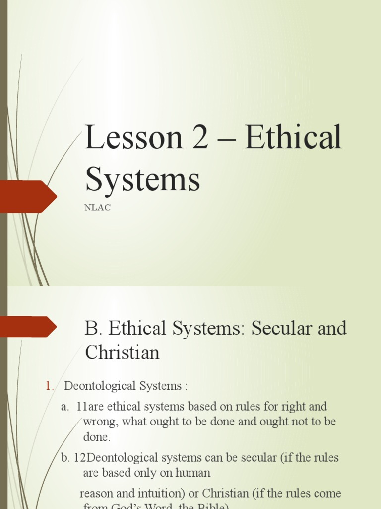 Lesson 2 - Ethical Systems | Download Free PDF | Virtue Ethics | Virtue