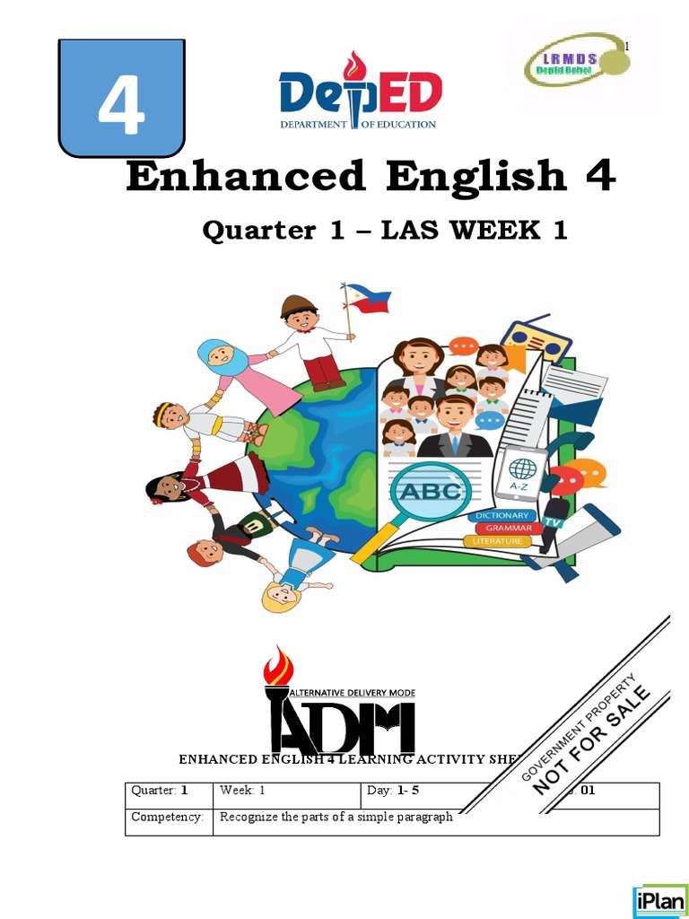 Enhanced English 4: Quarter 1 - LAS WEEK 1 | PDF | Paragraph
