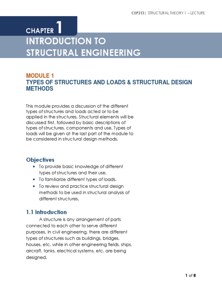 Structural Theory 1: Types & Loads | PDF | Beam (Structure) | Strength ...