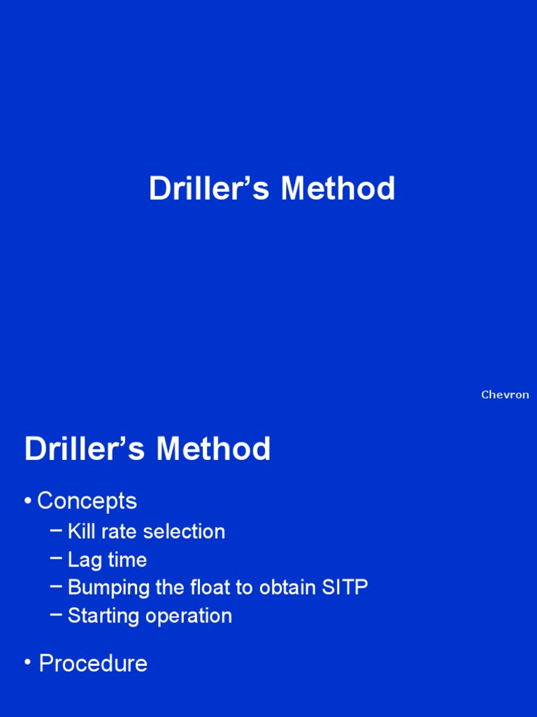 Driller's Method | PDF | Mechanical Engineering | Applied And ...