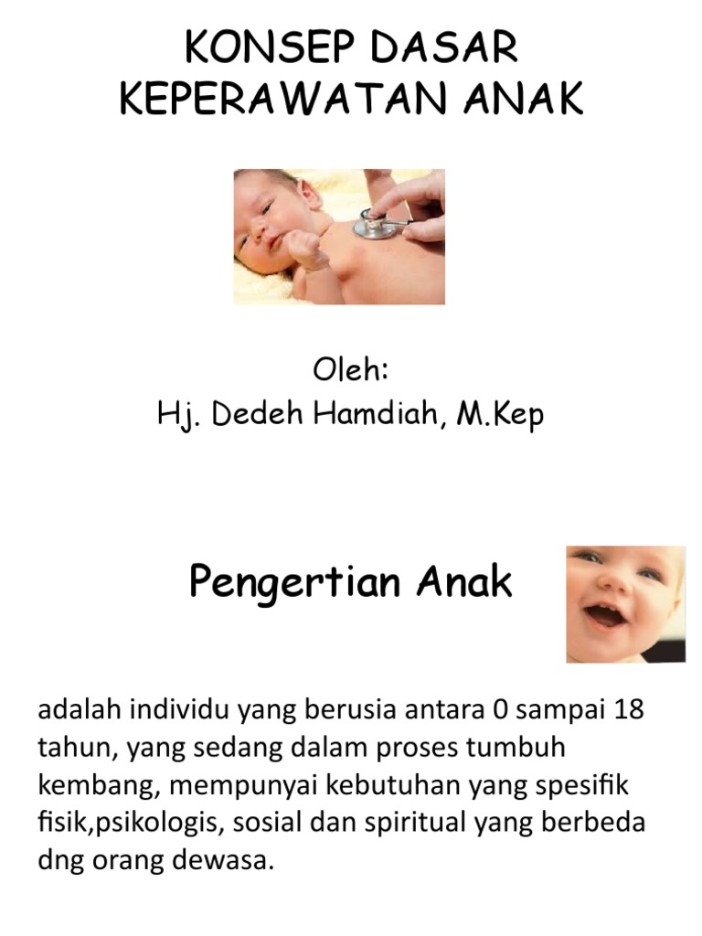 Konsep Dasar Keperawatan Anak | PDF | Pengembangan Diri | Kesehatan Holistik