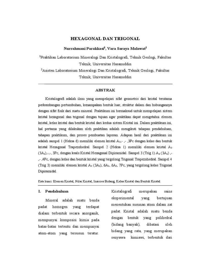 Hexagonal Dan Trigonal | PDF