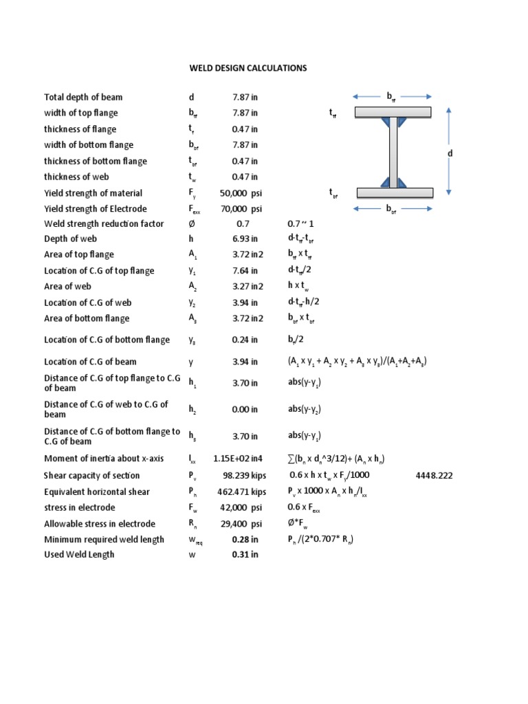 Weld Design Calculations | PDF | Applied And Interdisciplinary Physics ...