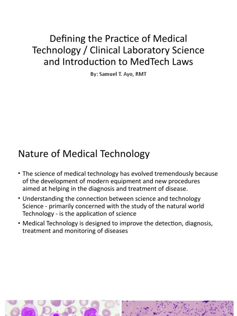 Defining The Practice of Medical Technology | PDF | Medical Laboratory ...