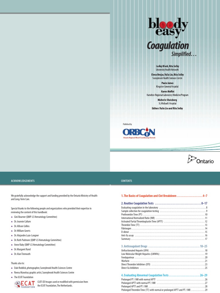 Bloody Easy Coagulation Simplified | PDF | Coagulation | Platelet