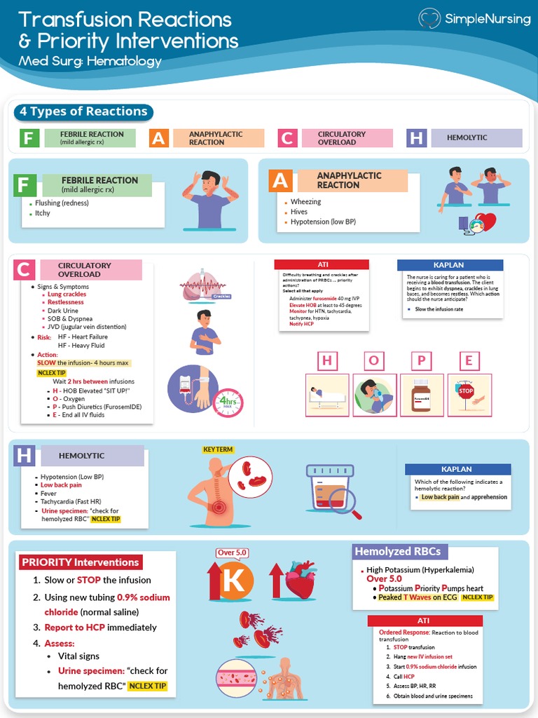 1.2 Transfusions Reactions & Priority Interventions | PDF | Intravenous ...