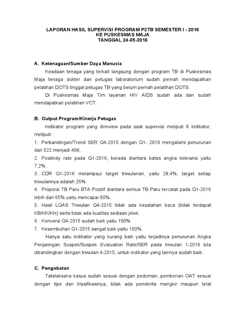 Contoh Lap PRM - PPM | PDF