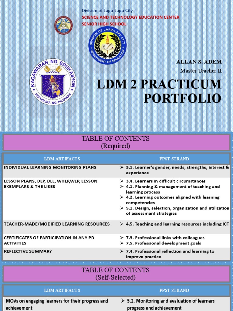 LDM2 Practicum Portfolio With Annotation | PDF | Learning | Educational ...