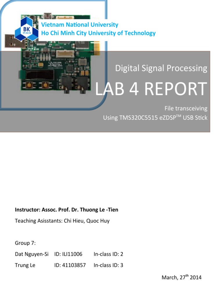 Lab 4 Report: Digital Signal Processing | PDF | Pointer (Computer Programming) | Integer ...