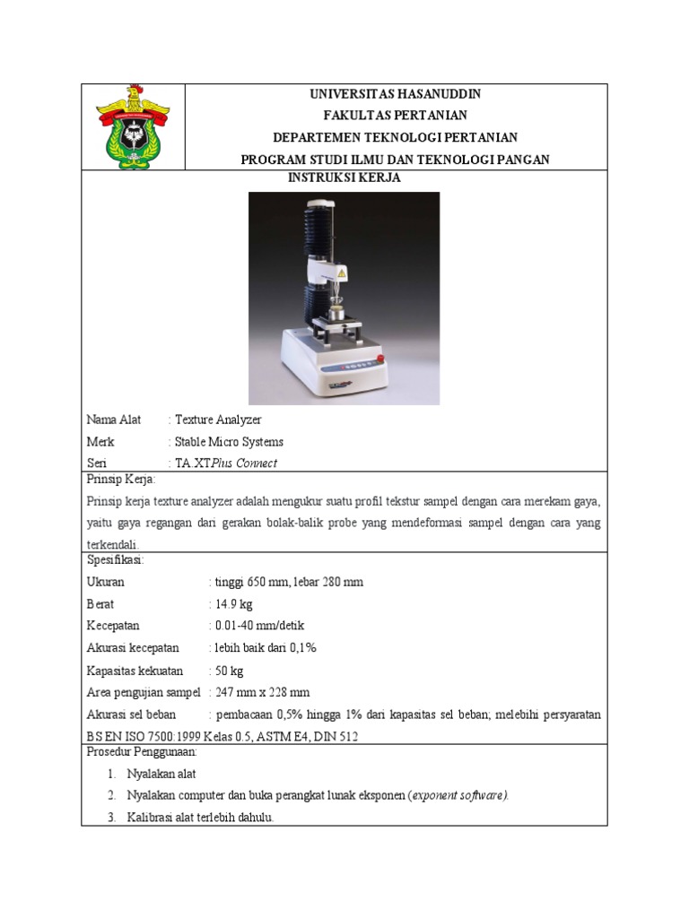 Texture Analyzer - Kelompok 5 - Kelas A | PDF