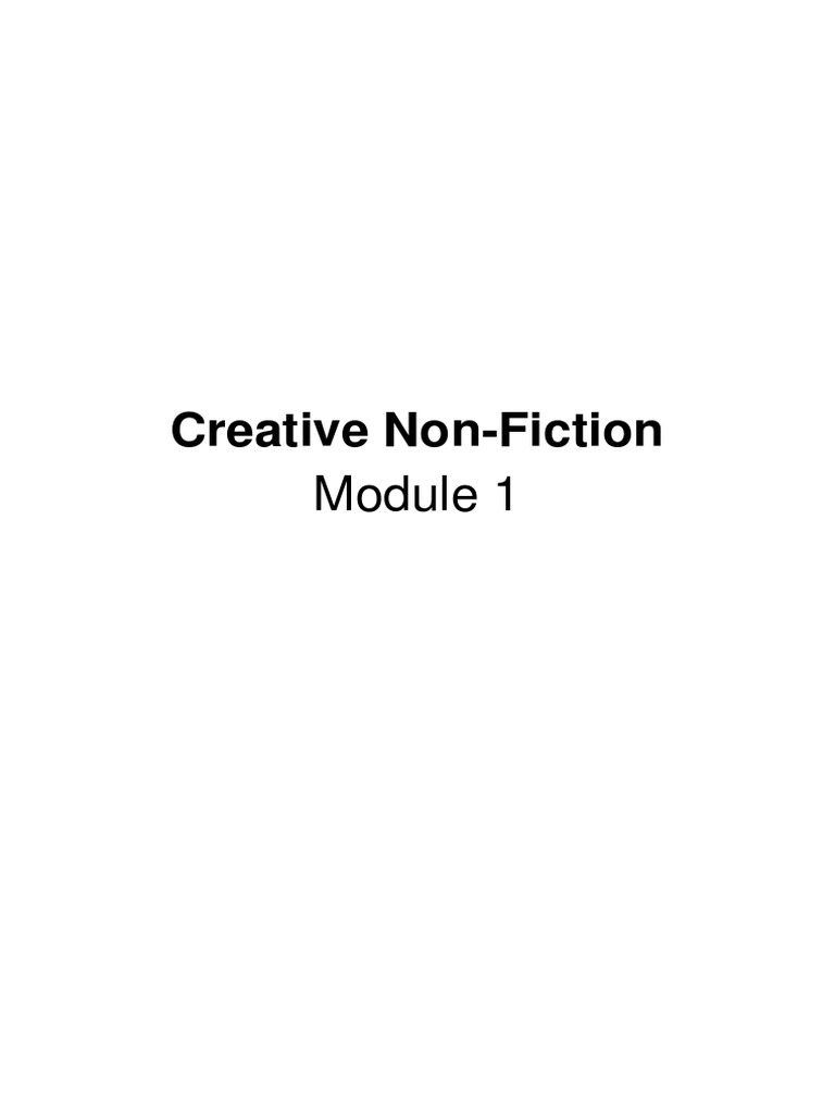 Module 1 | PDF | Genre | Creative Nonfiction