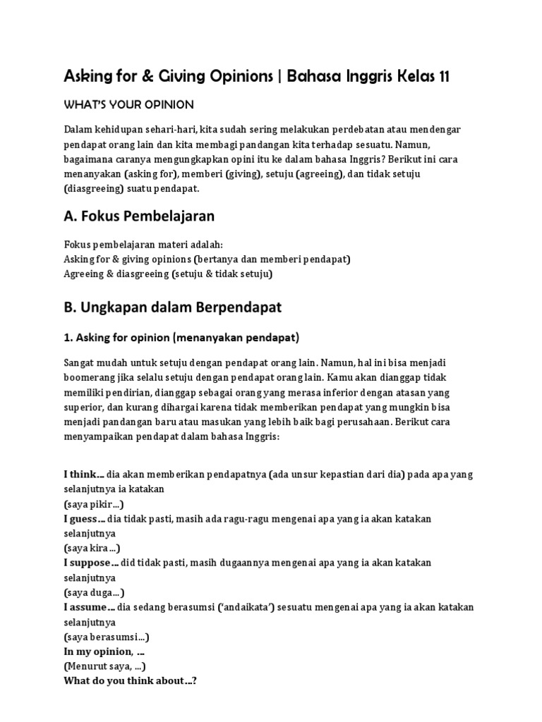 31 Asking For Giving Opinions 1628795832 | PDF