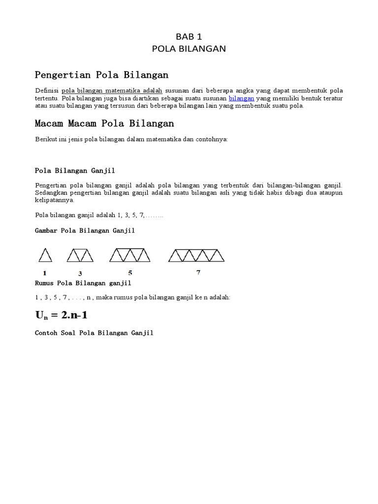Materi Pola Bilangan | PDF