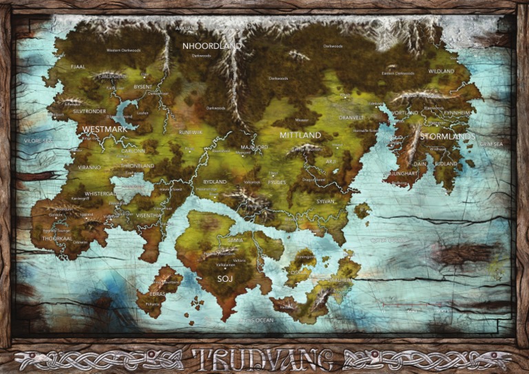Trudvang Chronicles Trudvang Map | PDF