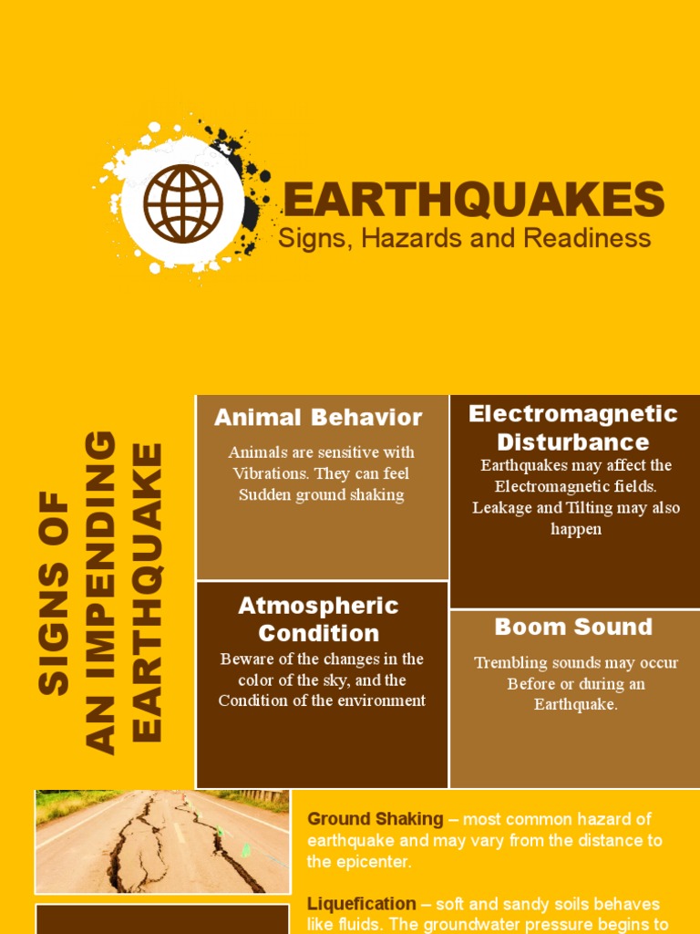 Signs of Earthquake and Earthquake Readiness | PDF | Earthquakes | Hazards