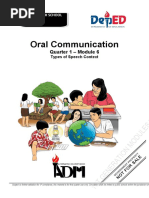 Quarter 1 - Module 4: Oral Communication Activities | PDF | Nonverbal ...