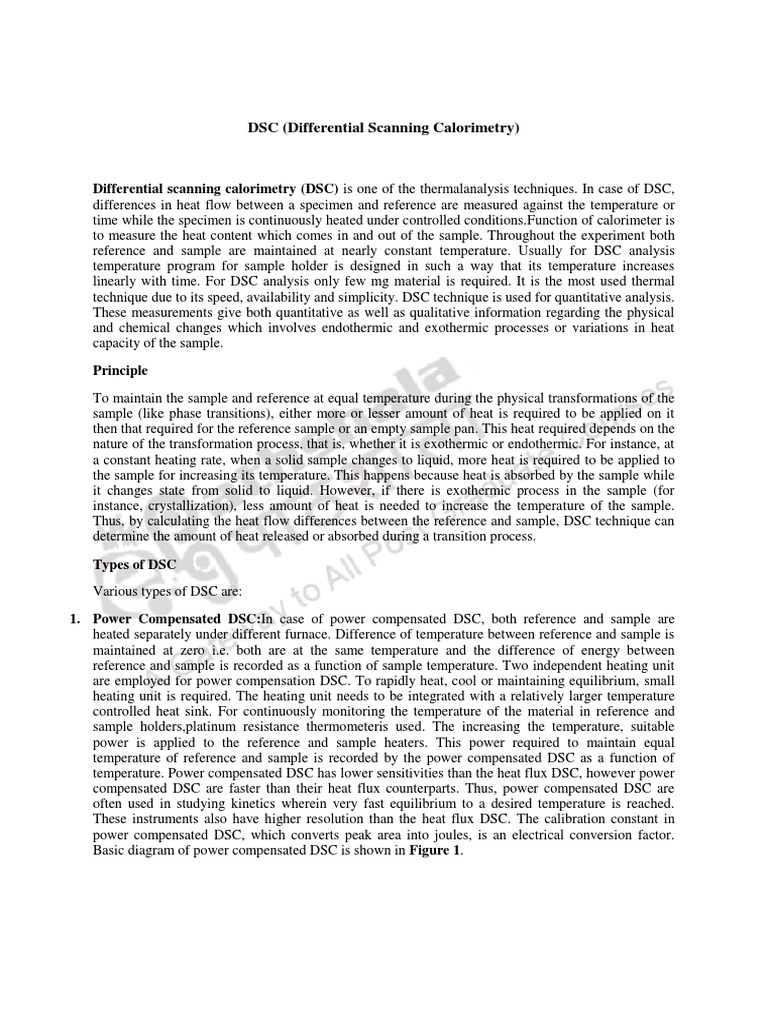 DSC Machine | PDF | Differential Scanning Calorimetry | Continuum Mechanics