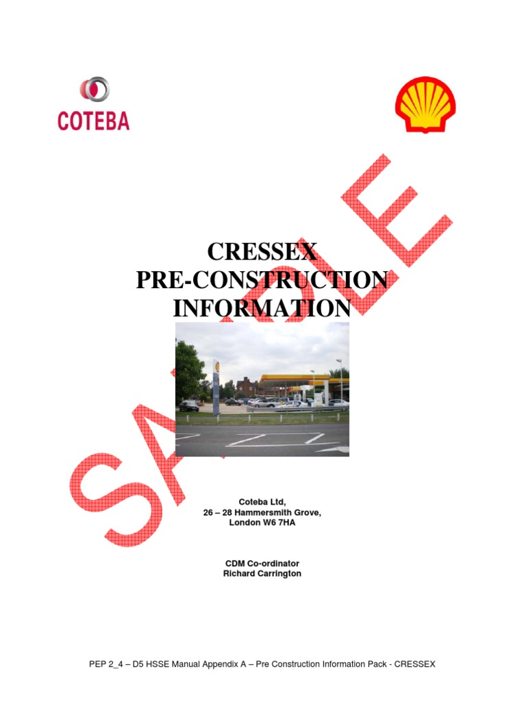 1 Pre Construction Information Pack - Cressexdoc | PDF | Occupational ...