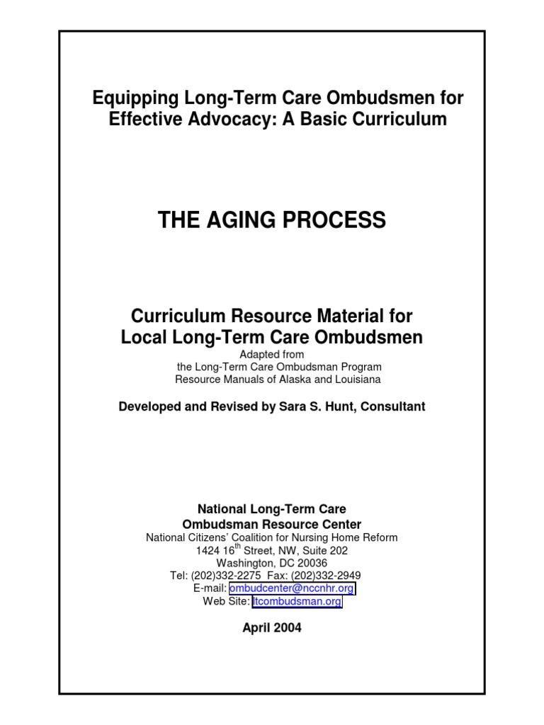 The Aging Process | PDF | Grief | Ageing