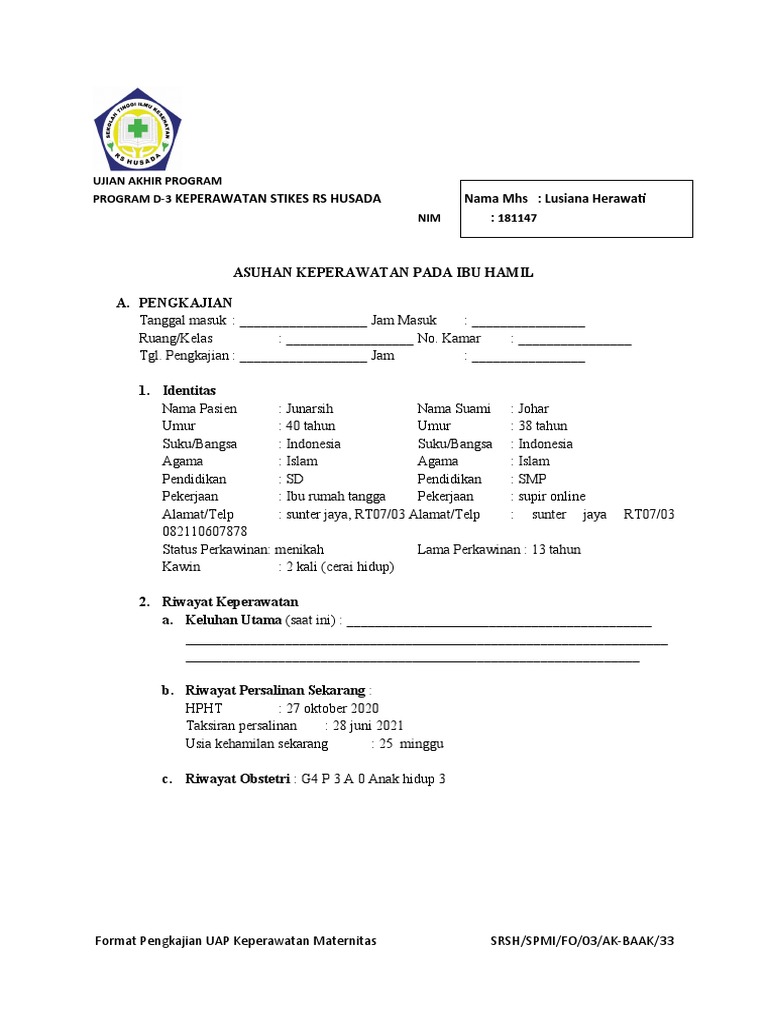 Kti Ibu Hamil Trimester 2 | PDF