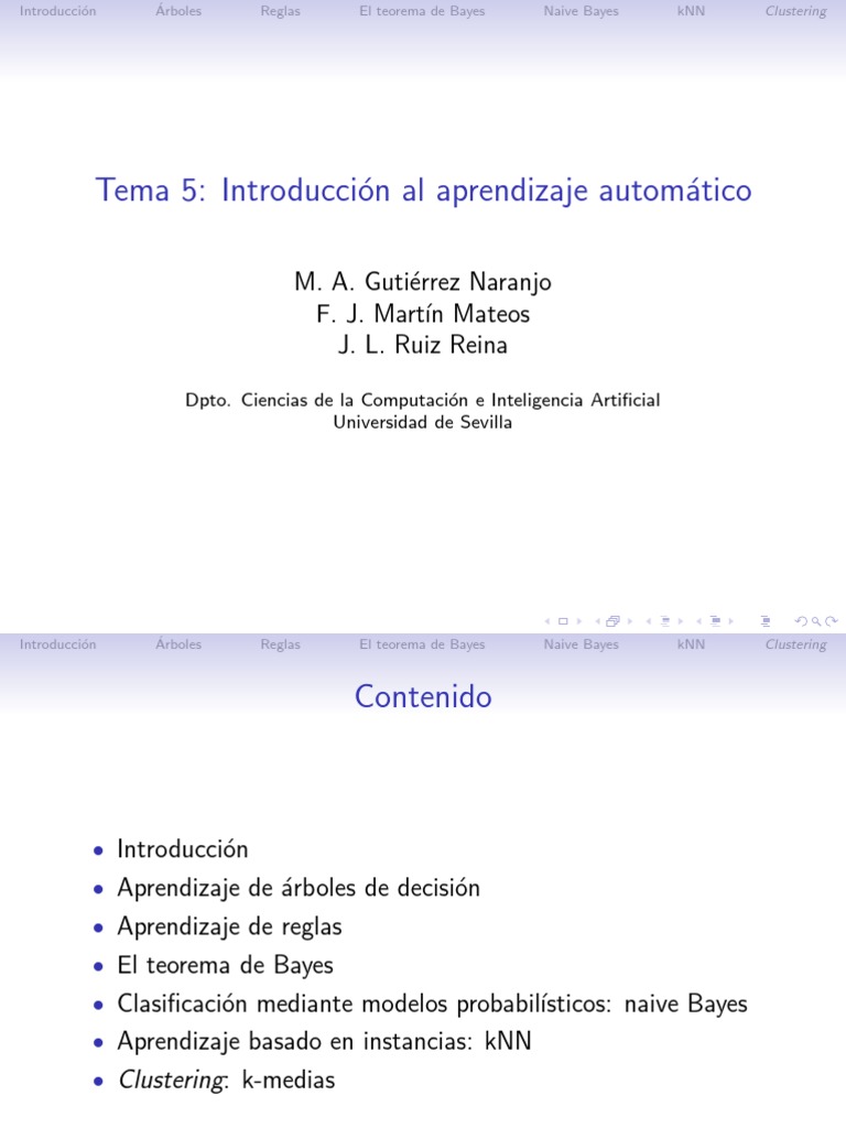 Introducción al aprendizaje automático: clasificación, regresión y ...
