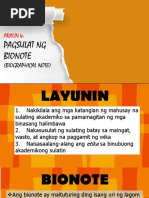 Bionote Example Tagalog | PDF
