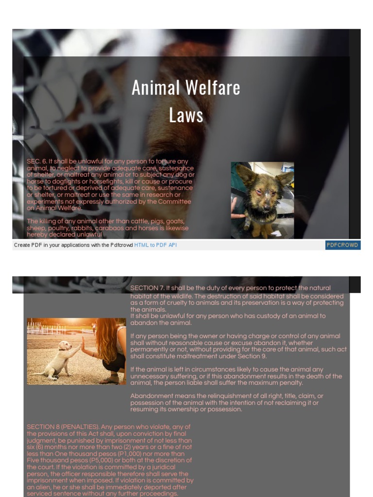 Animal Welfare Laws: Create PDF in Your Applications With The Pdfcrowd ...