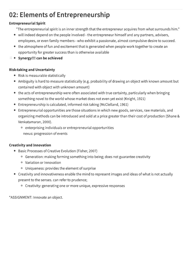 02 Elements of Entrepreneurship | PDF