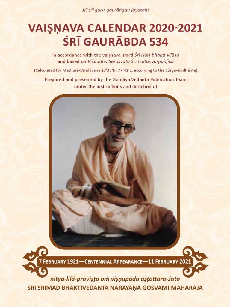 Vaiṣṇava Calendar 2020-2021 Overview | PDF | Sunset | Horizon