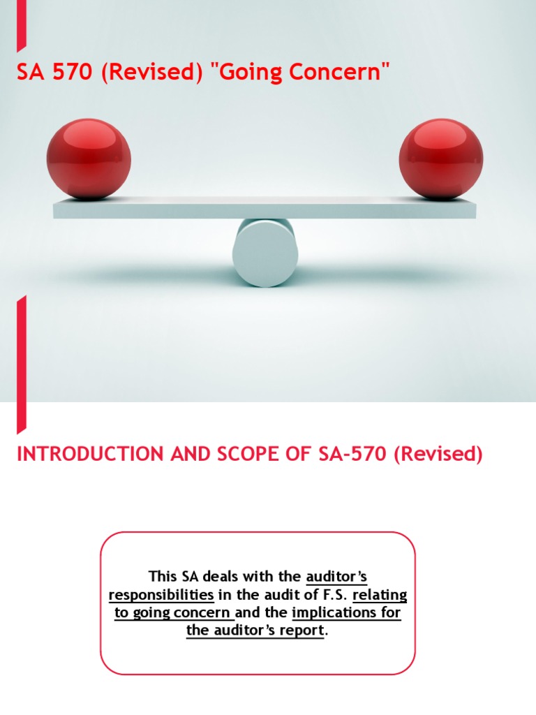 Sa 570 | Download Free PDF | Going Concern | Auditor's Report