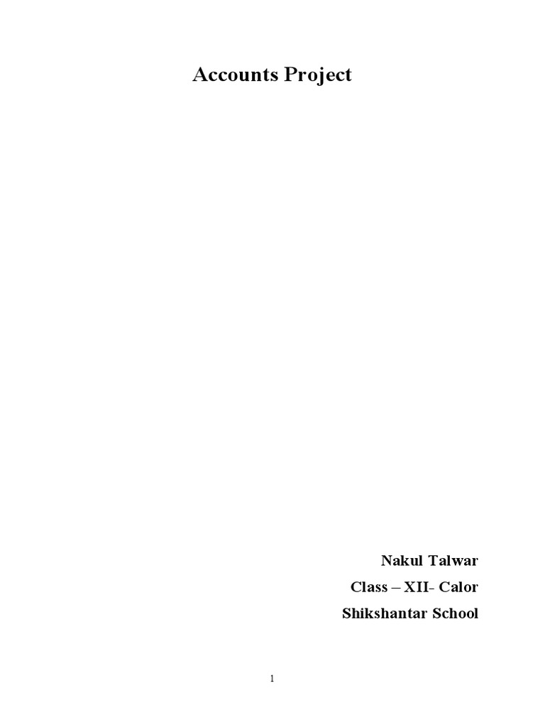 Accounts Project Rough Draft | PDF | Balance Sheet | Equity (Finance)