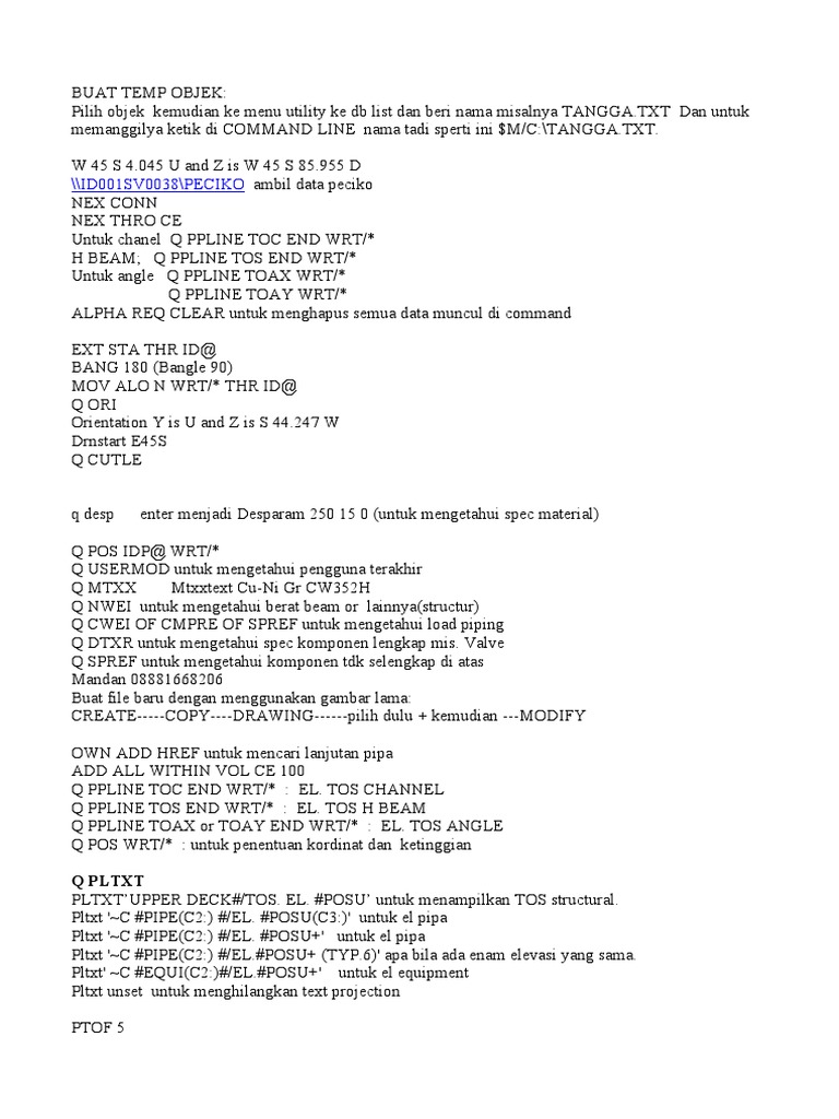 Command Pdms Pdf Komputer