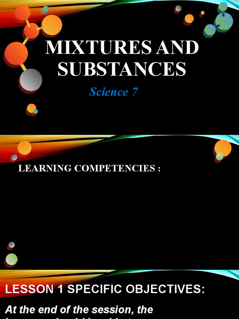 Differentiating Mixtures and Substances | PDF | Mixture | Chemical ...