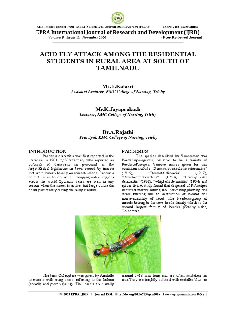 Acid Insect Journals - 5779 (1) - 1 | PDF | Diseases And Disorders ...