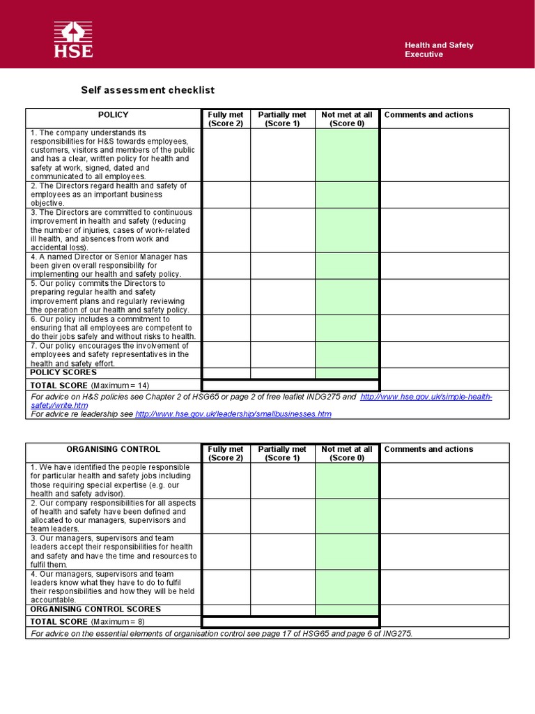 HSEMS Checkilst | PDF | Occupational Safety And Health | Audit