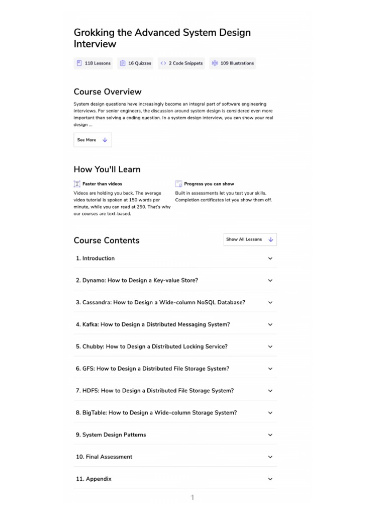 Grokking The Advanced System Design Interview | PDF | Replication ...