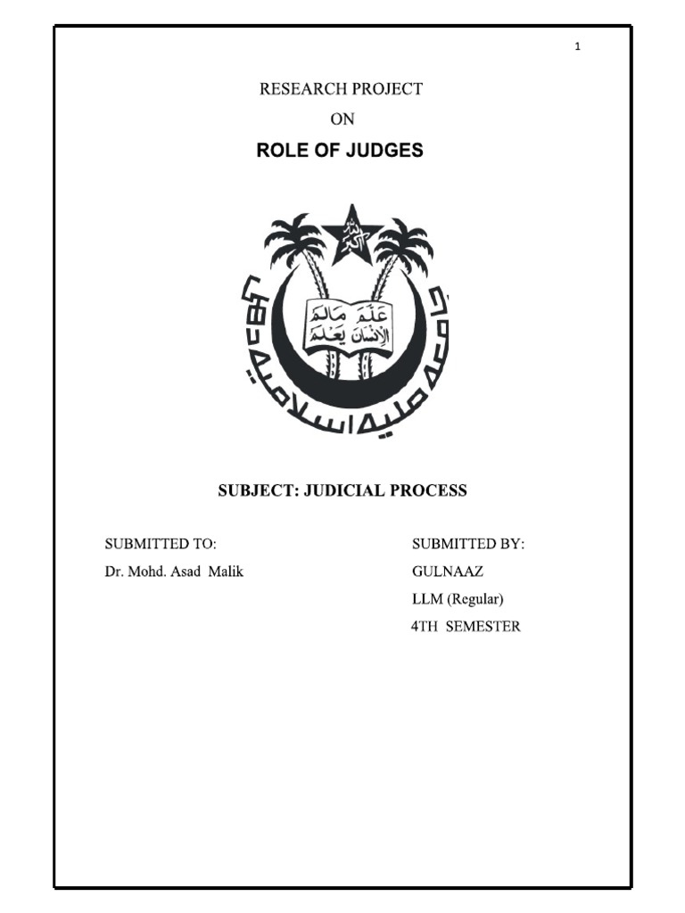Role of Judges | PDF