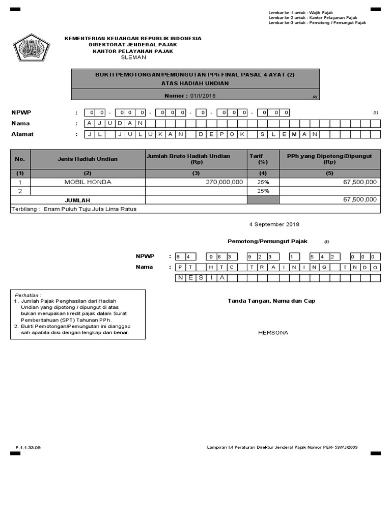 1 BuPot Hadiah Undian | PDF