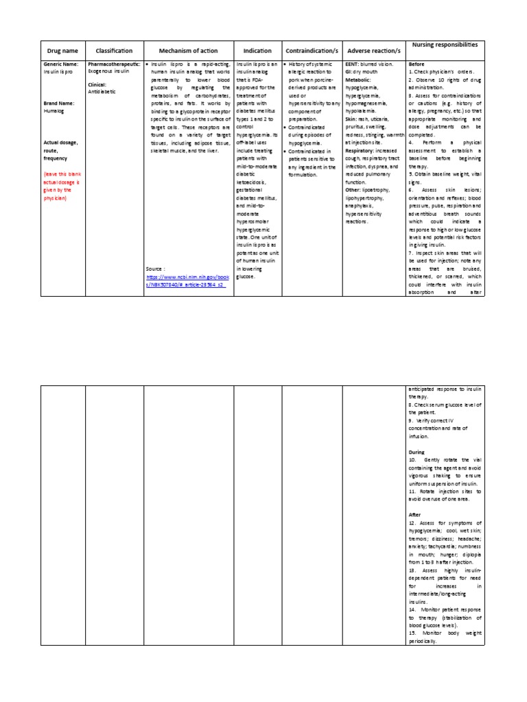 Humalog Drug Study | PDF | Insulin | Hyperglycemia