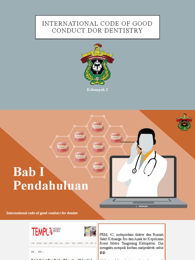 International Code of Good Conduct Dor Dentistry | PDF