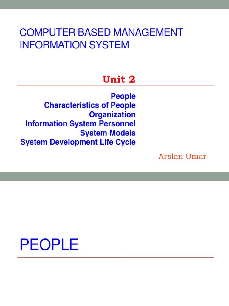 Unit 02 - People & Organizations | PDF | System | Computing