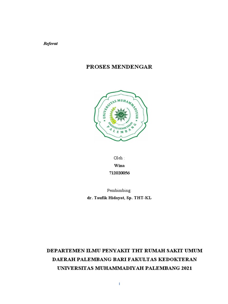 Proses Mendengar: Anatomi dan Fisiologi | PDF