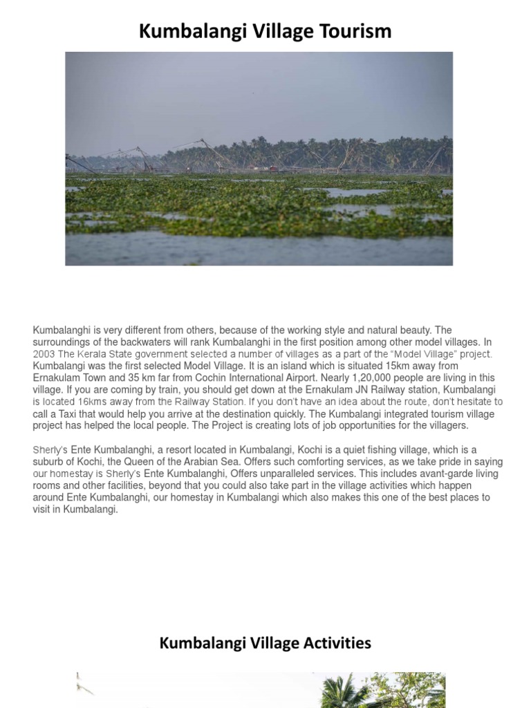 Kumbalangi Village: A Tourism Guide | PDF