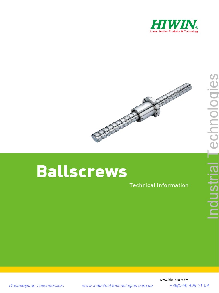 Hiwin Gen Ballscrew Catalogue Eng | PDF | Numerical Control | Applied ...