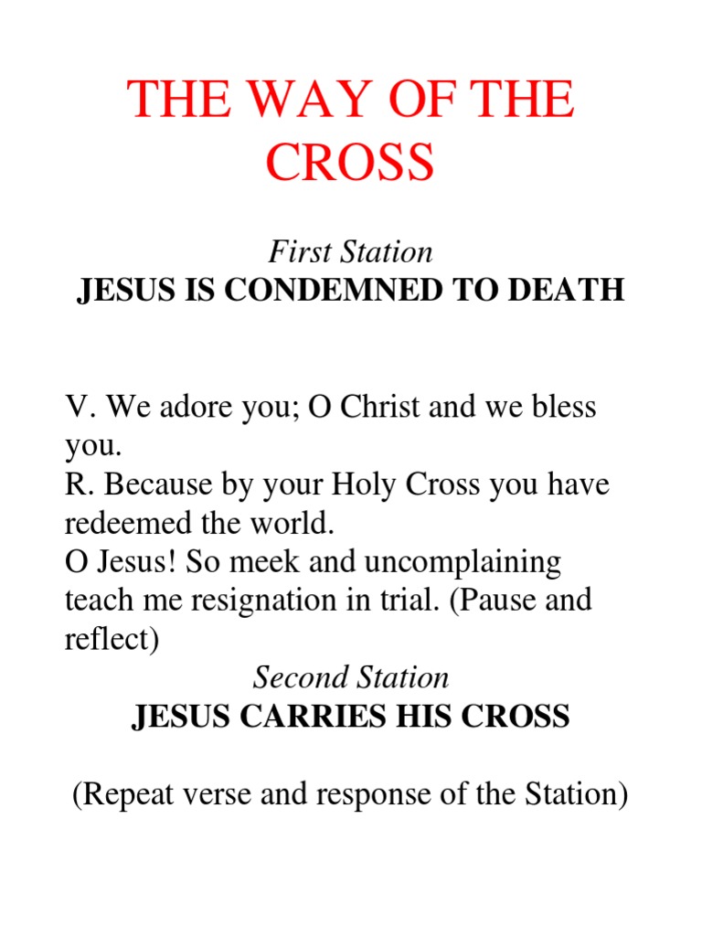 The Way of The Cross | PDF | Jesus | Theology